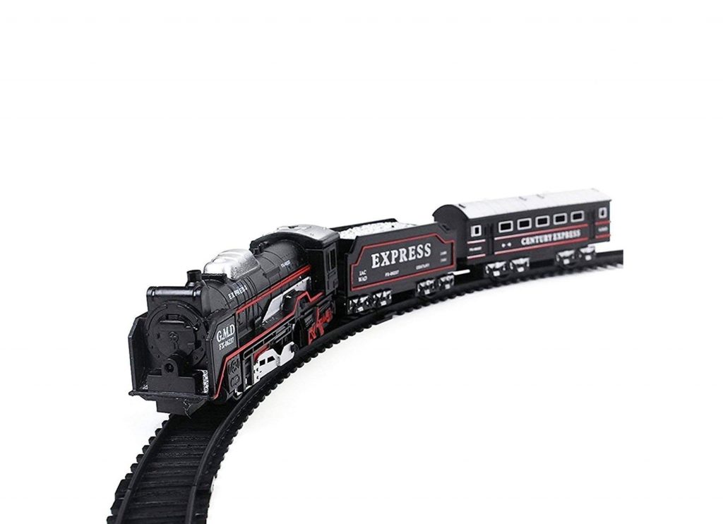 Train | Black Train Set Battery Operated Realistic Looking (13 Pcs ...