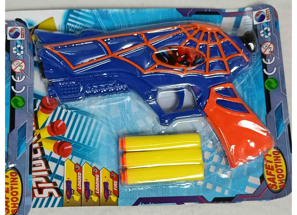 Soft bullet gun spider man style with three bullets – Sellet
