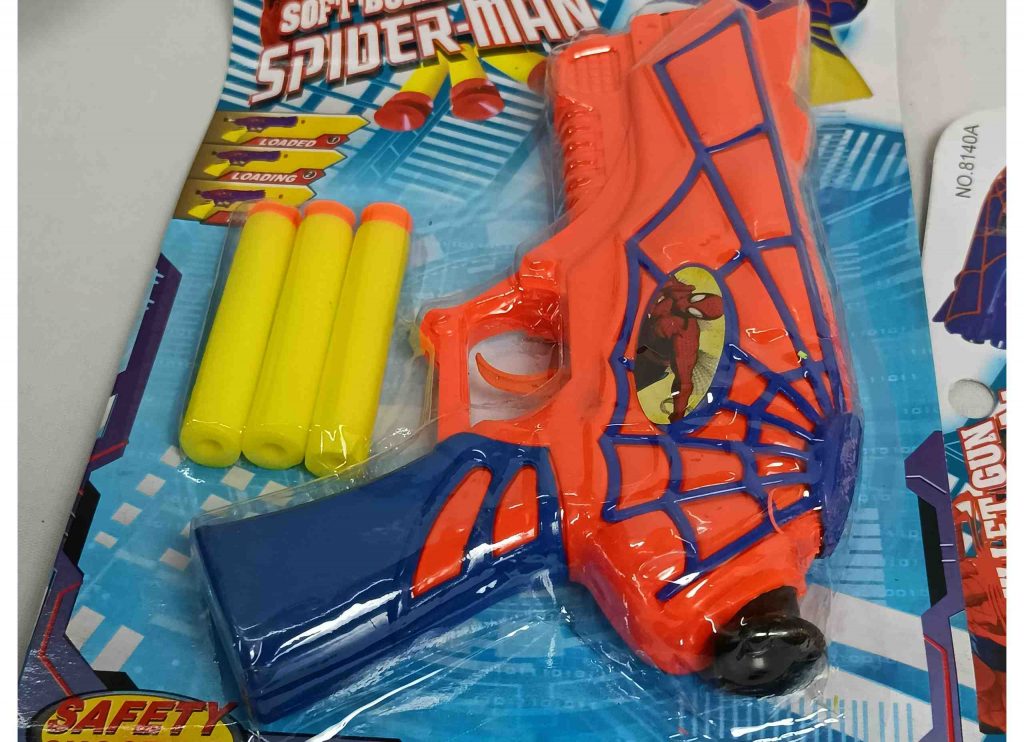 Soft bullet gun spider man style with three bullets – Sellet