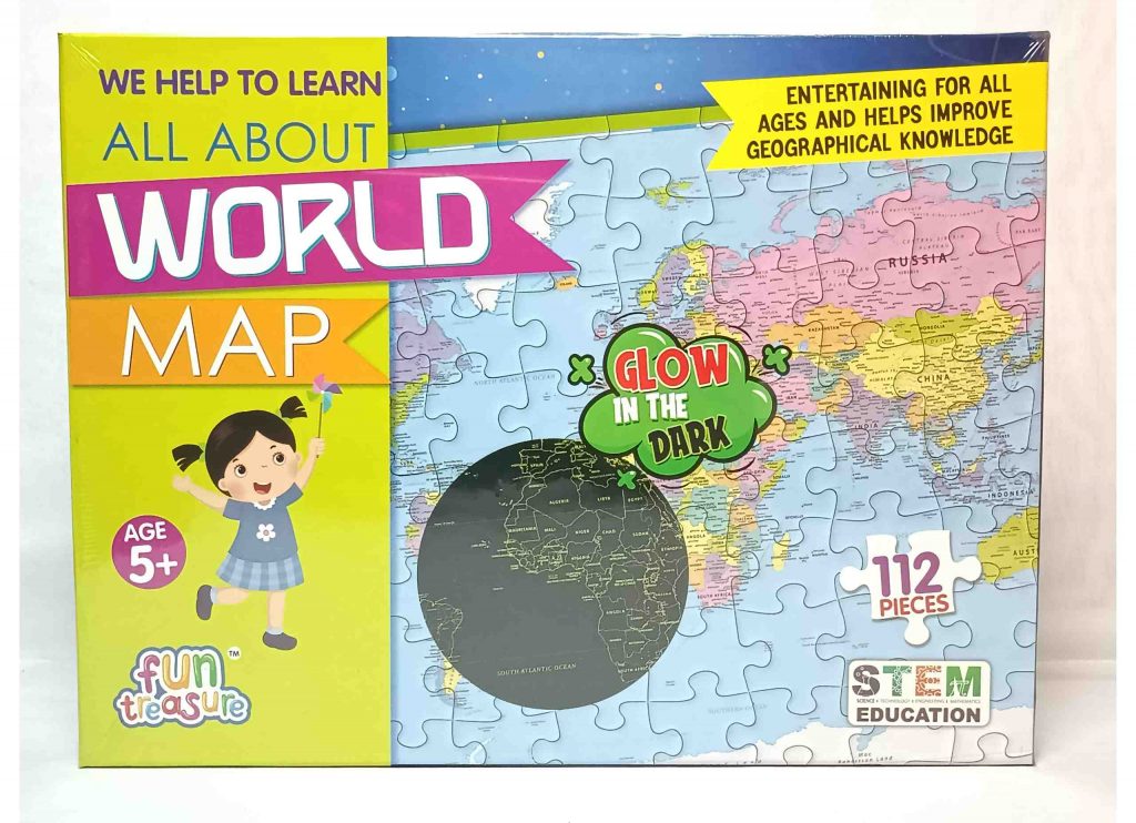 Glow- World map puzzle and glow – Sellet