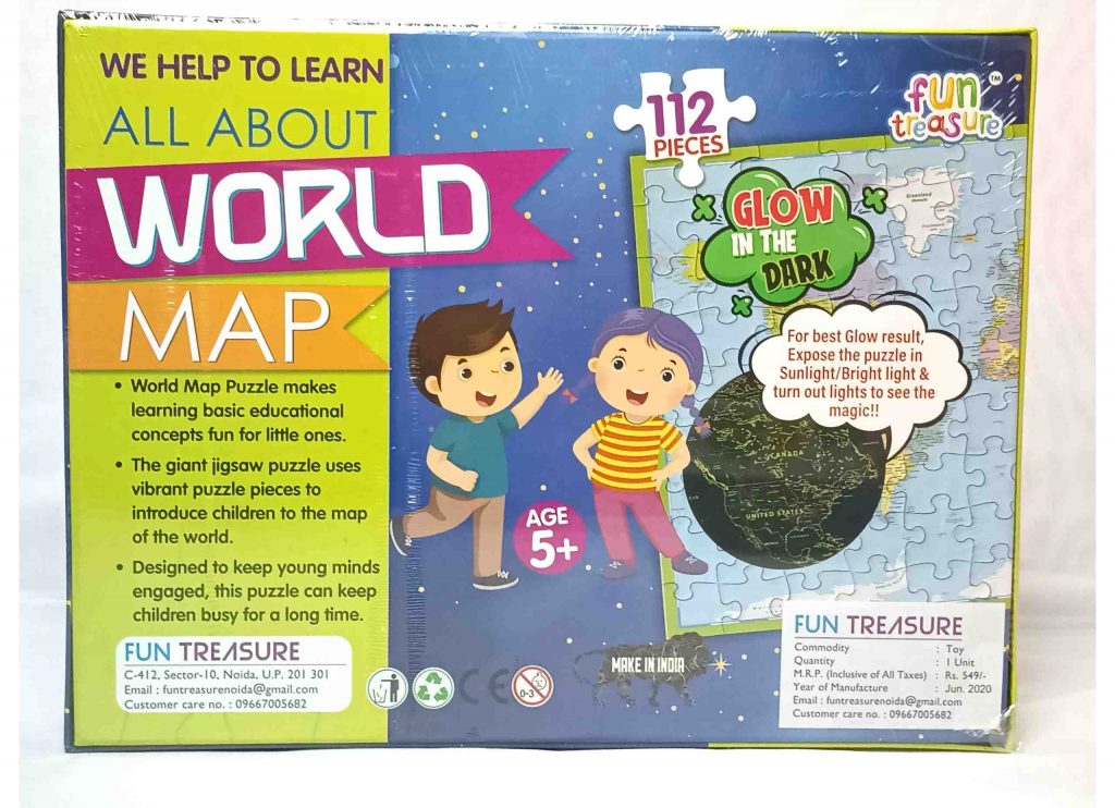 Glow- World map puzzle and glow – Sellet