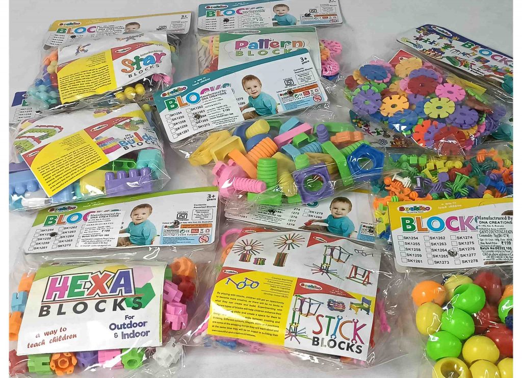 Educational PVC Hexa blocks ISI certified -assorted designs – Sellet