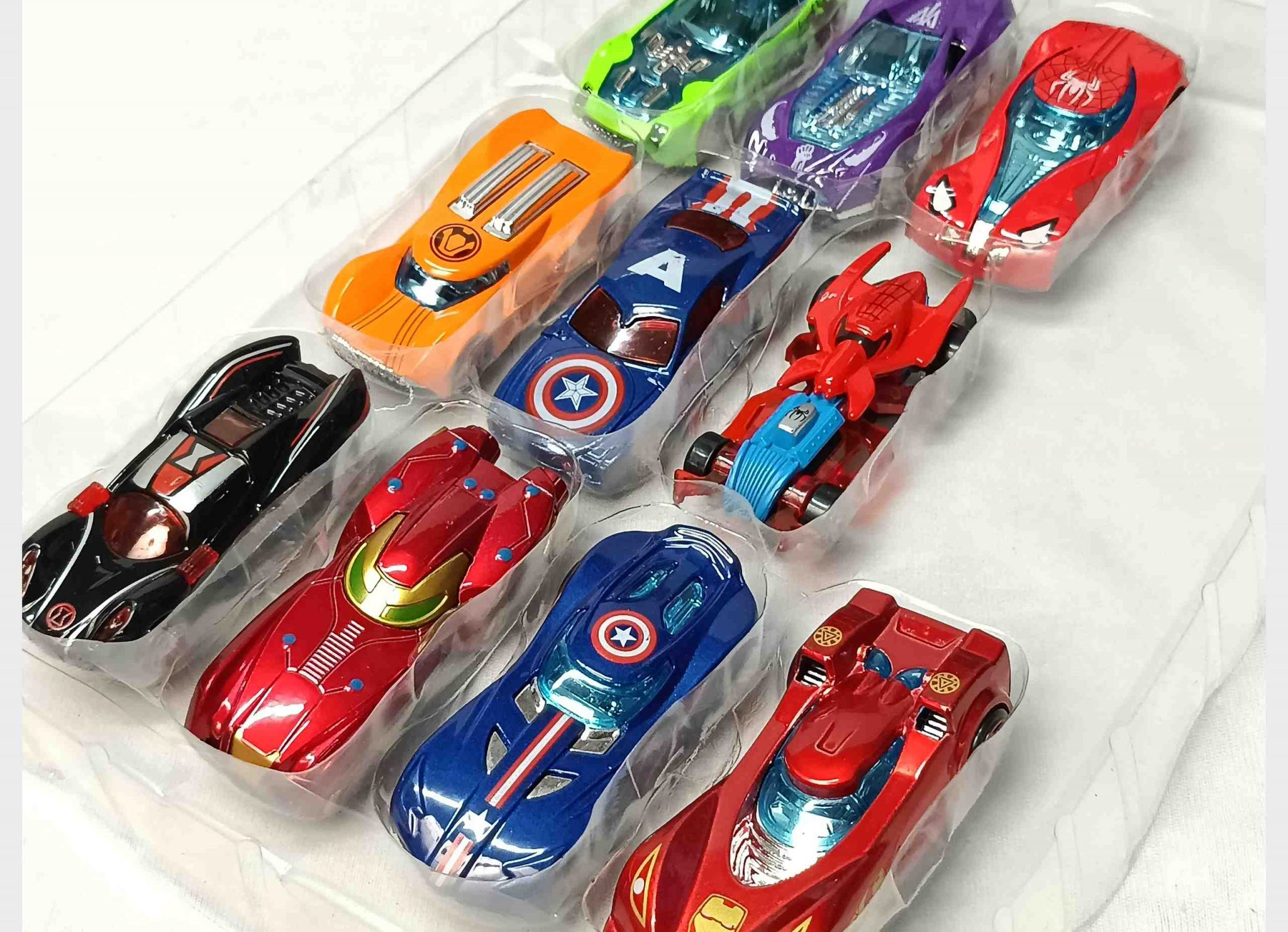 (10 car set) Super hero Avenger metal hot wheel type Die Cast design ...