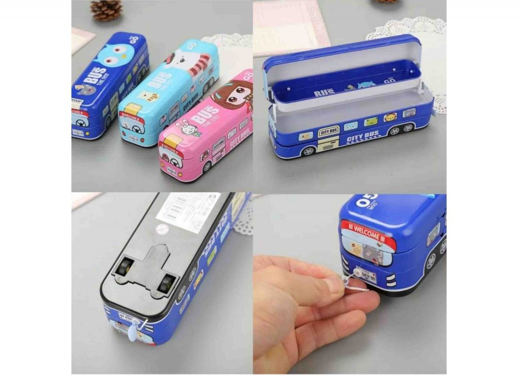 Moving Metal Bus Box with Pullback String Powered Wheels – Sellet