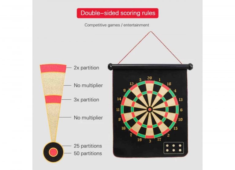 Large 17 inch Dart Game With 4 Darts – Sellet