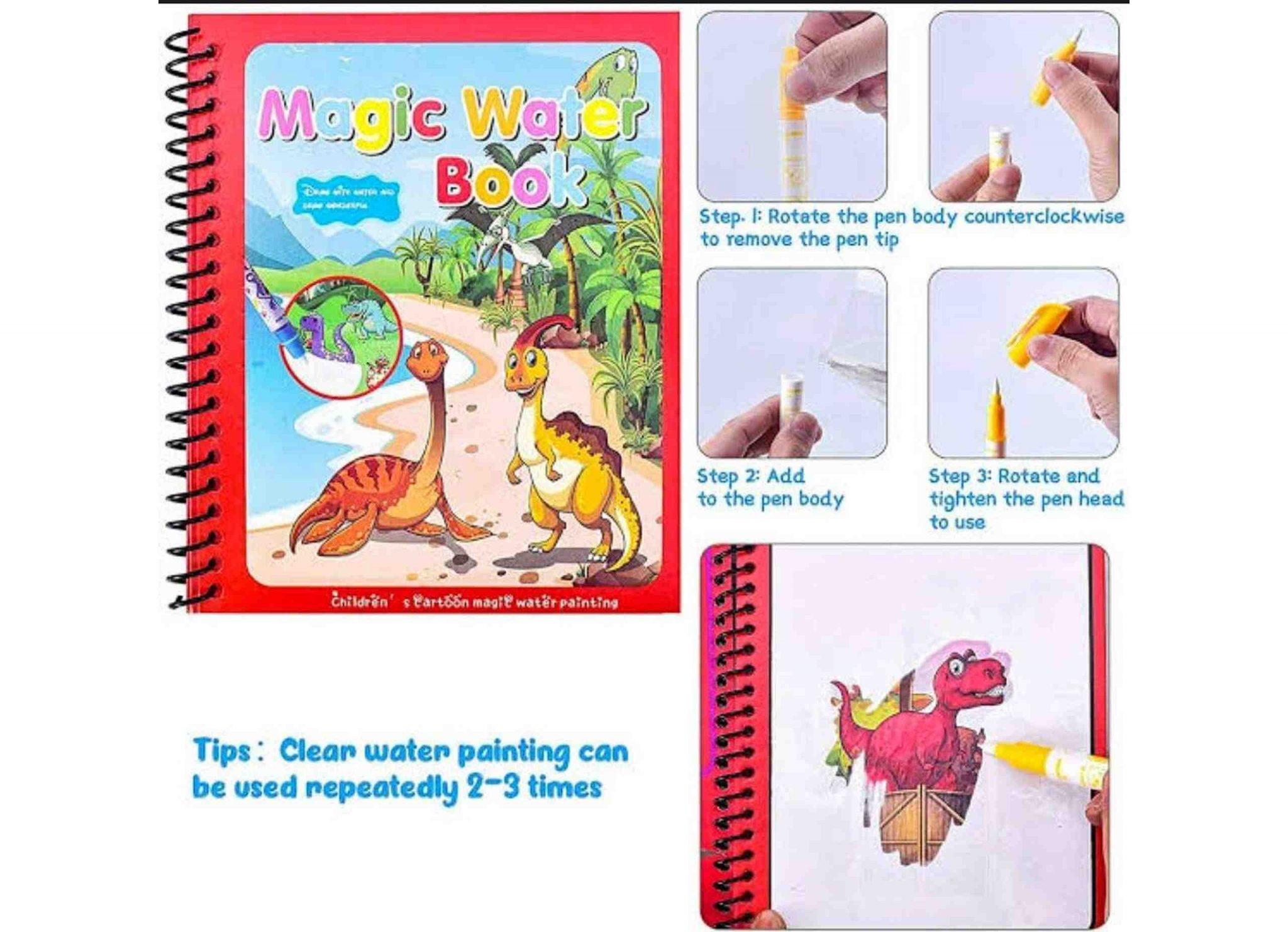 Magic Water Coloring Book Assorted Design – Sellet