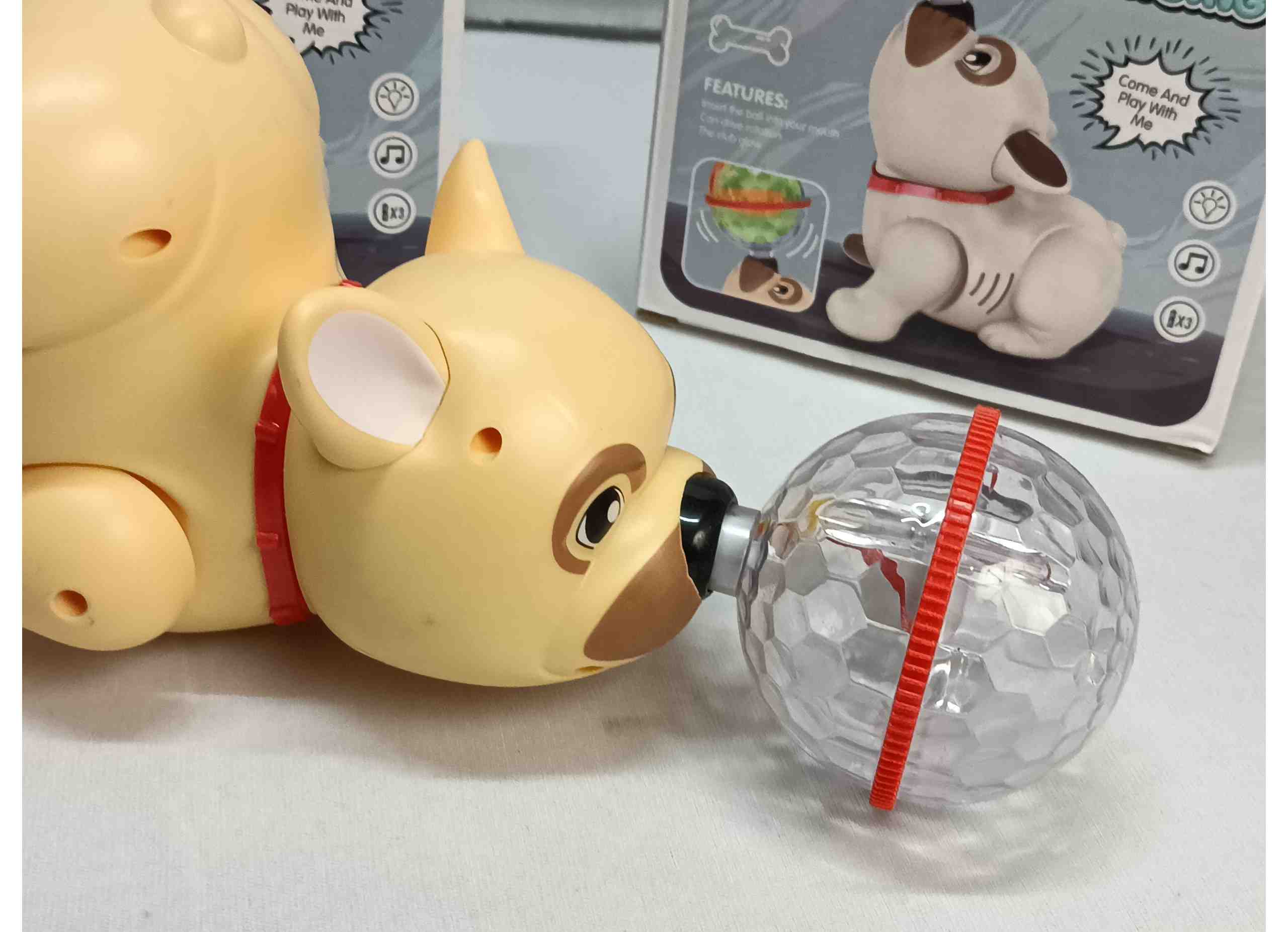 Pug Ball Dog Fantasy puppy with light sound – Sellet