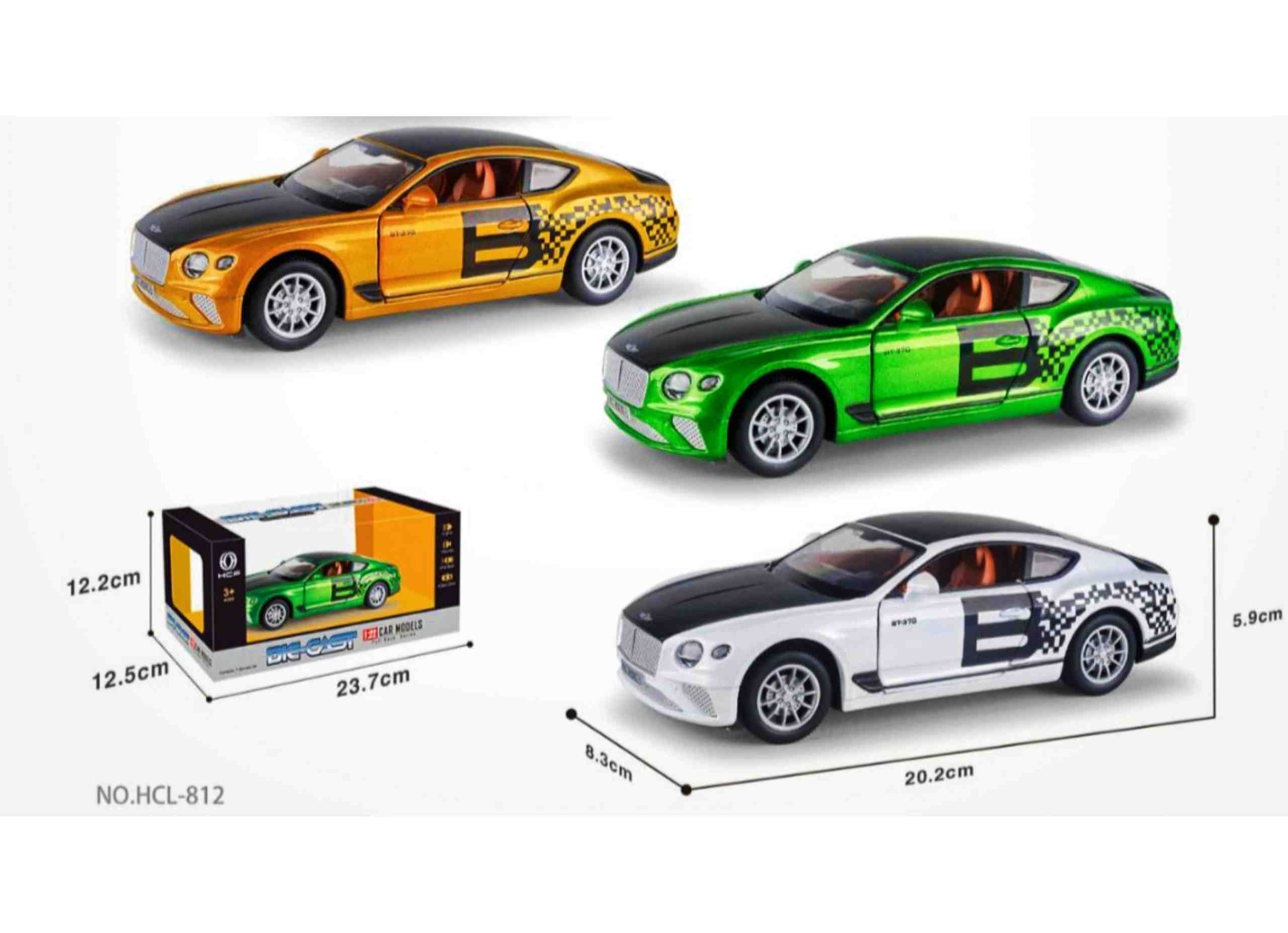 1:22 Scale Metal Gt-370 Die Cast Car – Sellet