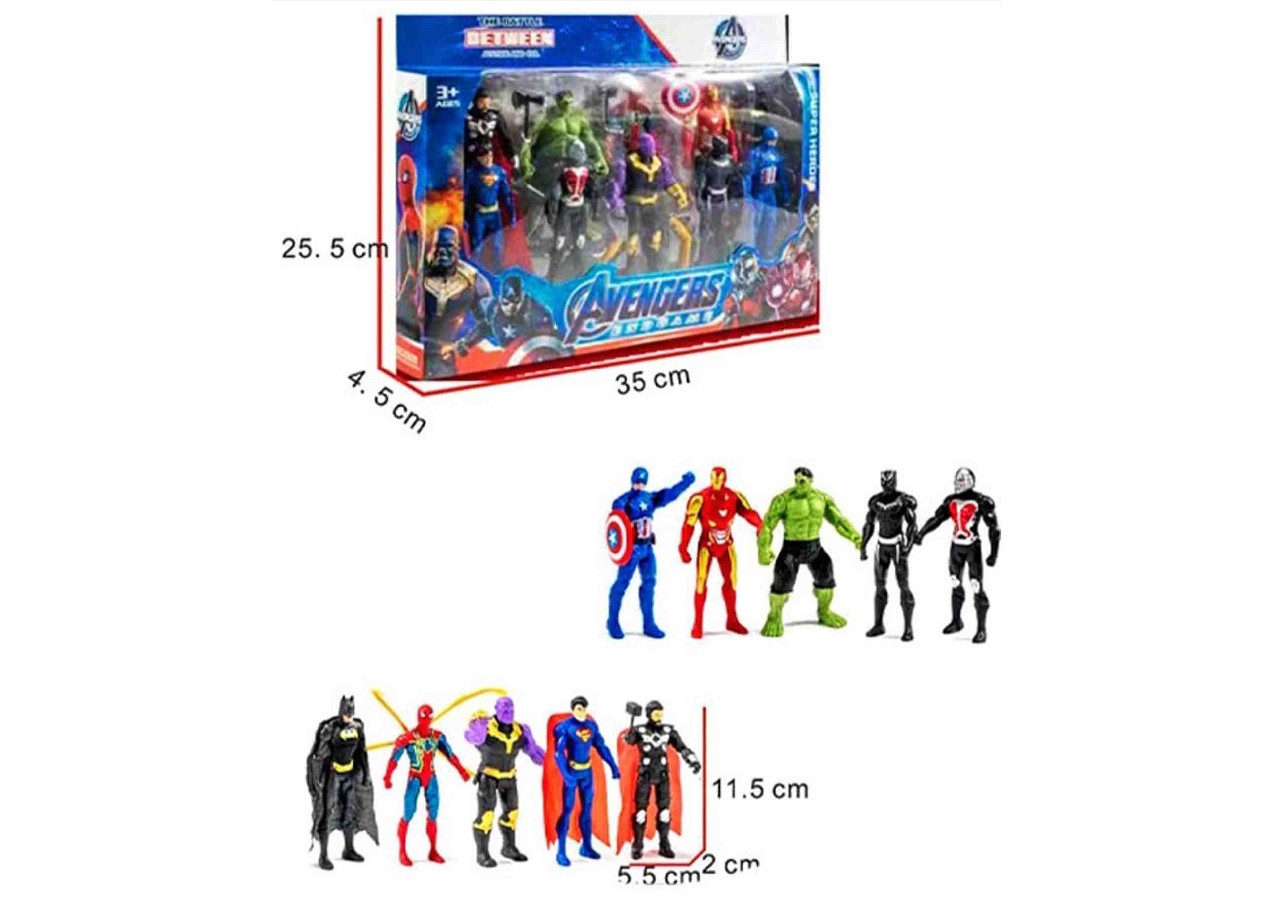 10 Pcs Action Hero Set Mix – Sellet