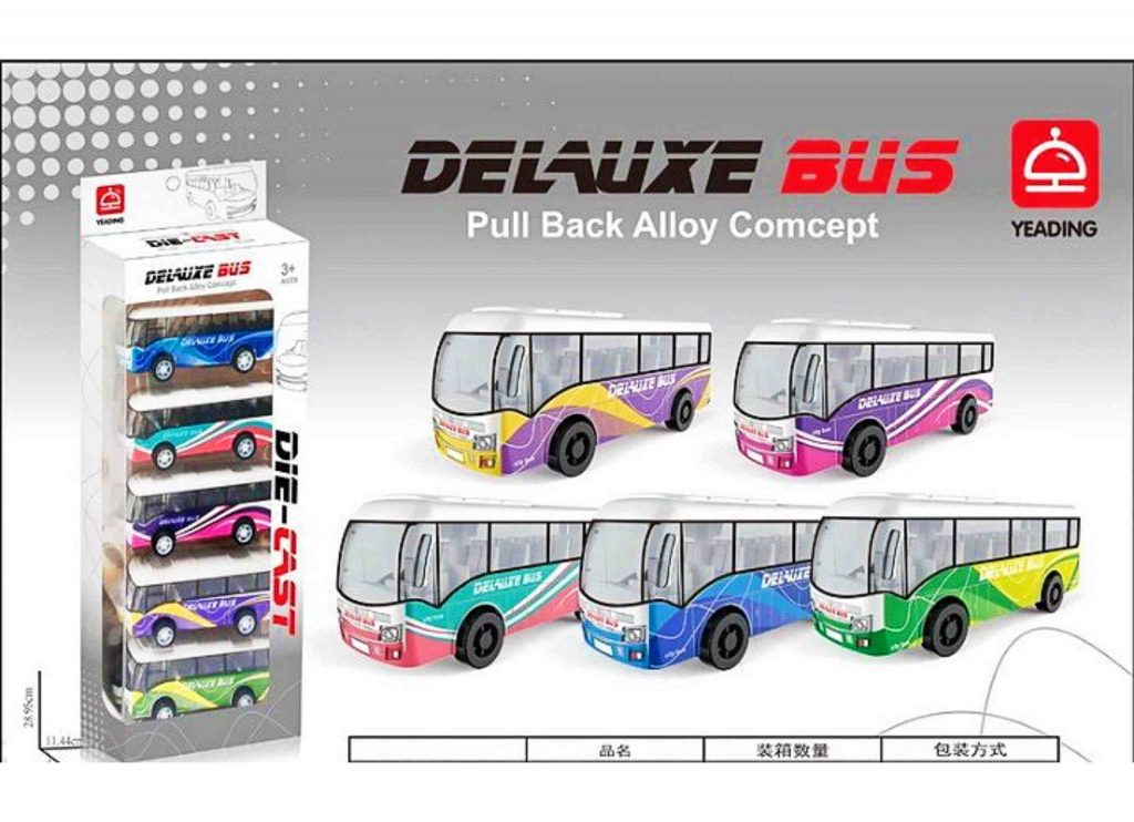 (5pc) Deluxe Tour Bus metal Die Cast – Sellet