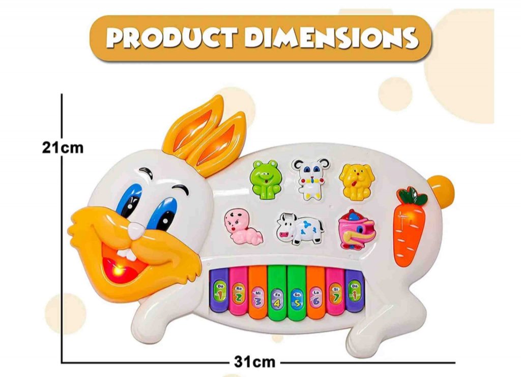 2 in 1 Rabbit Piano With Animal Sounds – Sellet