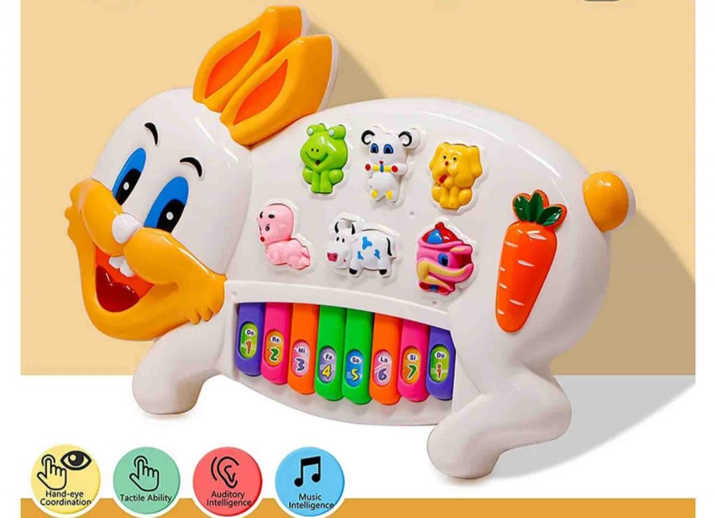 2 in 1 Rabbit Piano With Animal Sounds – Sellet