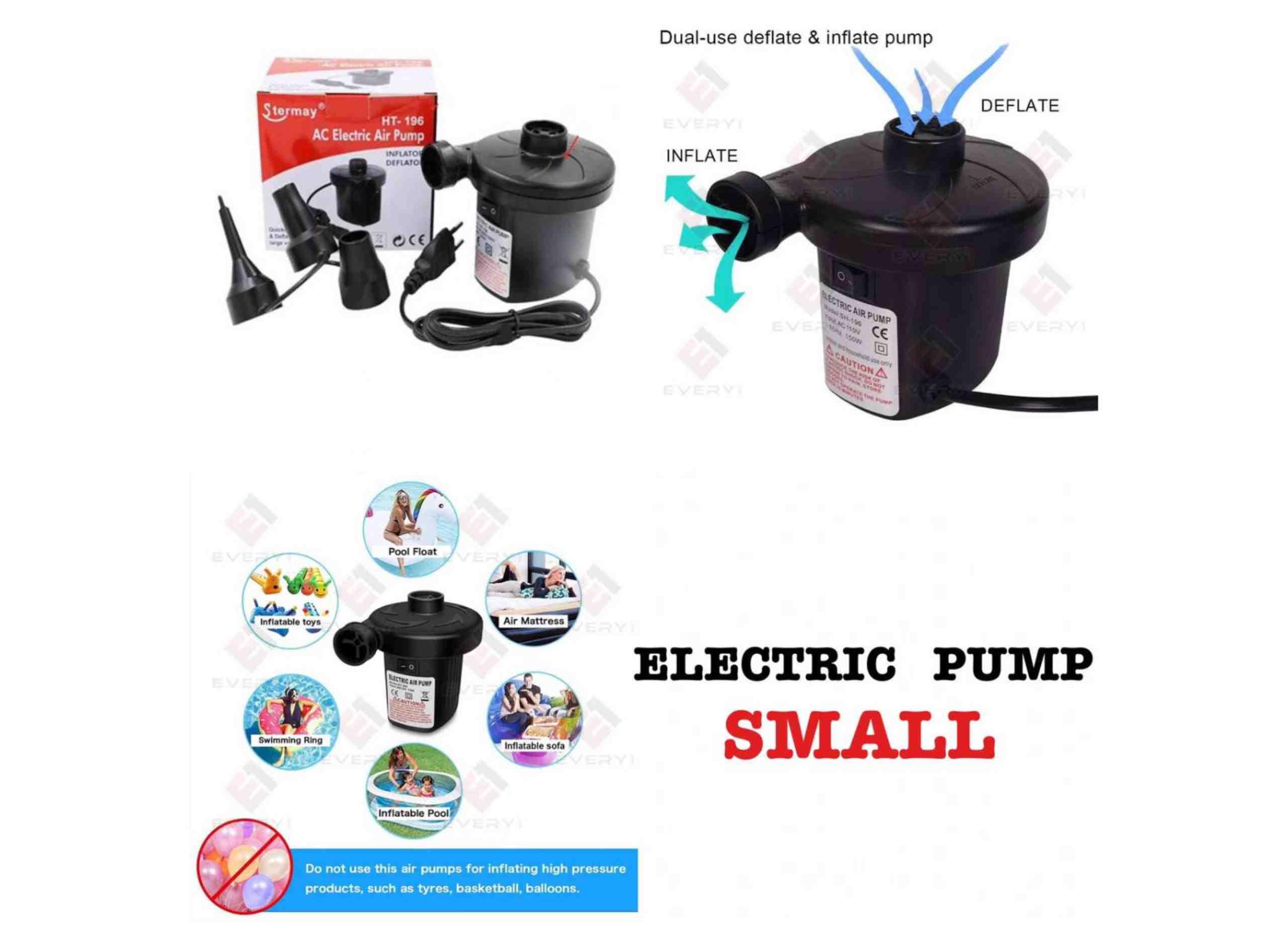 Small Electric air Pump for Pools, floats balloons – Sellet