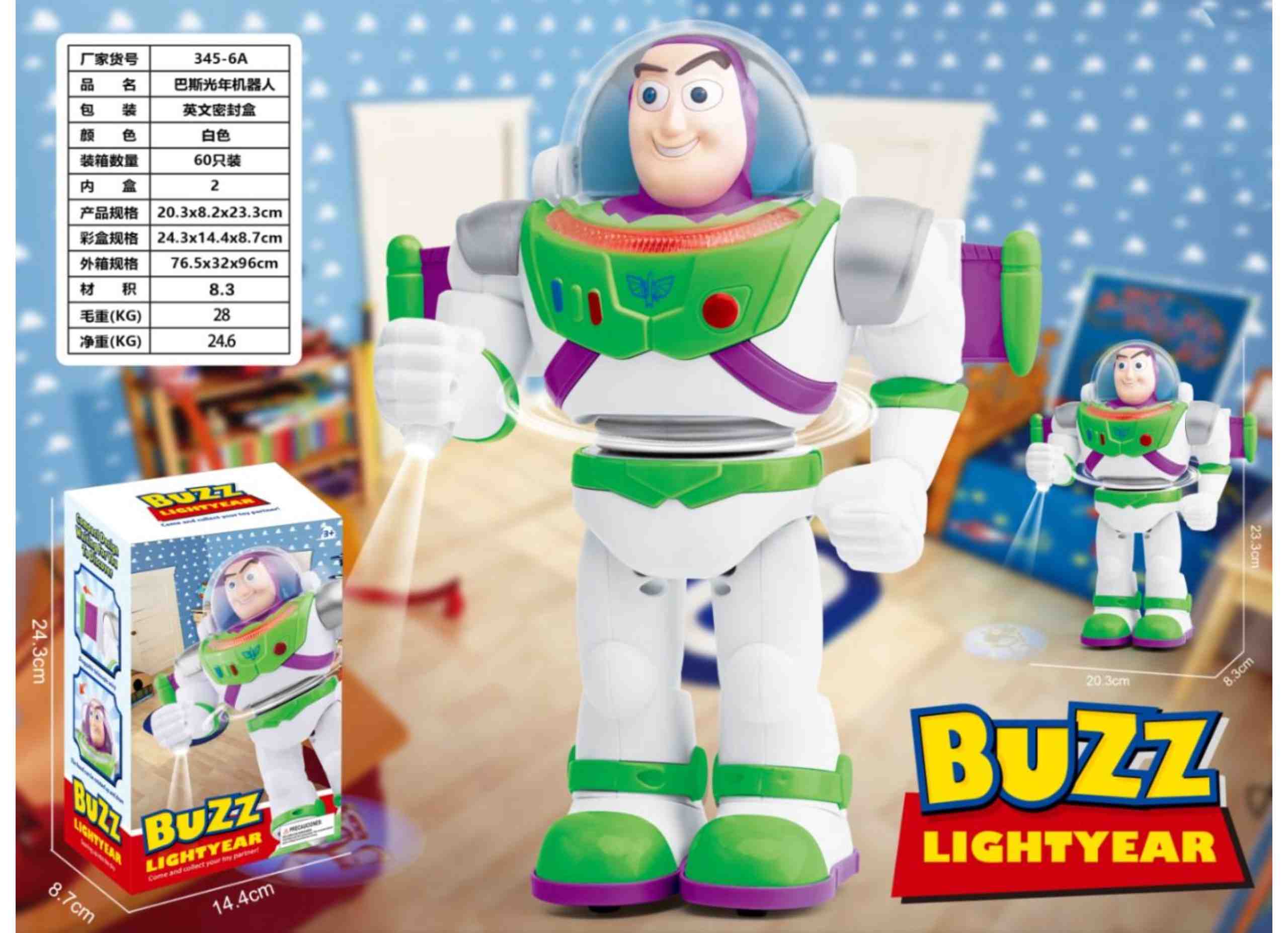 Buzzer Lightyear with Sound, Light & Projection (Item No. 345-6A) – Sellet