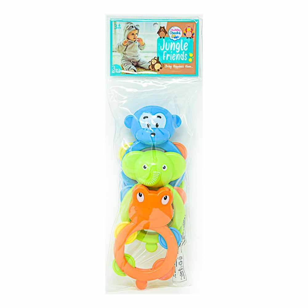 Jungle Friends 3 Pcs Dafli Rattle Set – Sunny – Sellet
