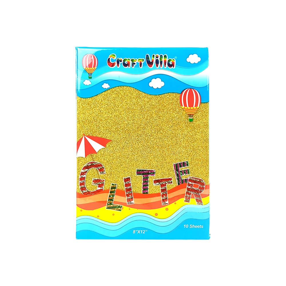 EVA GUM GLITTER SHEET GOLDEN – Craft Villa – Sellet