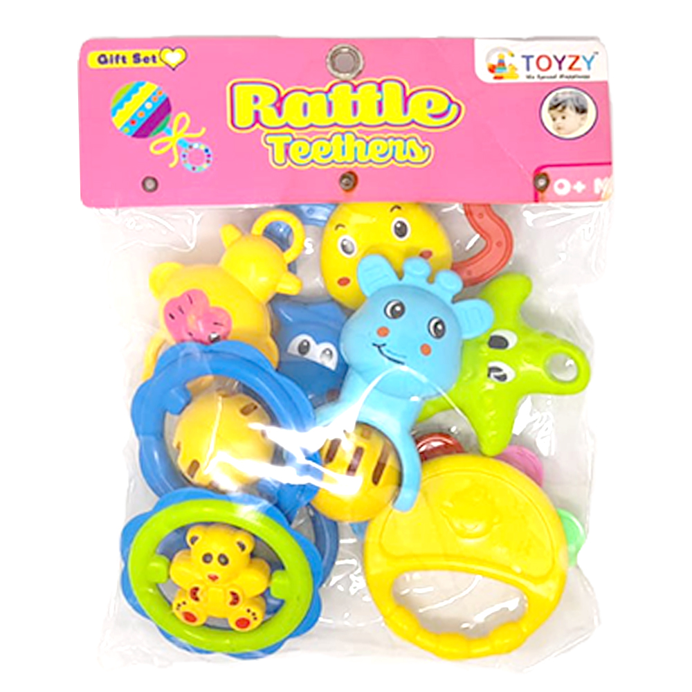 Premium 8 Pcs Rattle Set Mix Design – Toyzy – Sellet