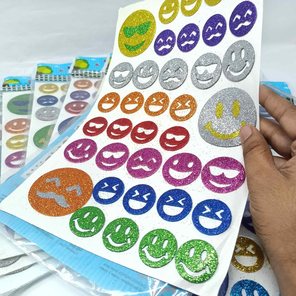 SPARKLE SMILEY 3D STICKER SHEETS – Sellet