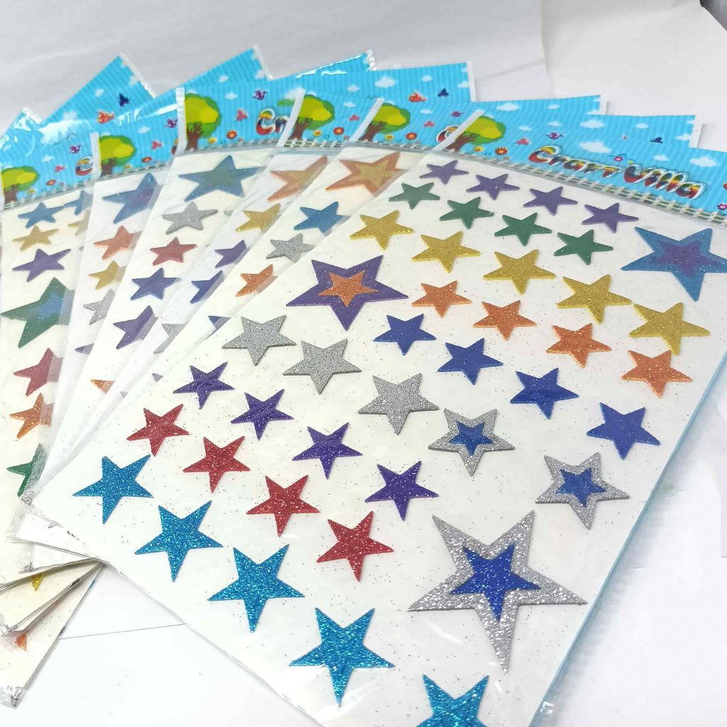 SPARKLE STAR 3D STICKER SHEETS – Sellet