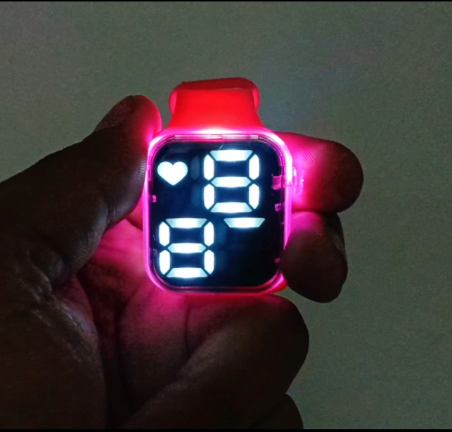 Multicolor Led Digital Apple Watch With Rubber Strap – Sellet