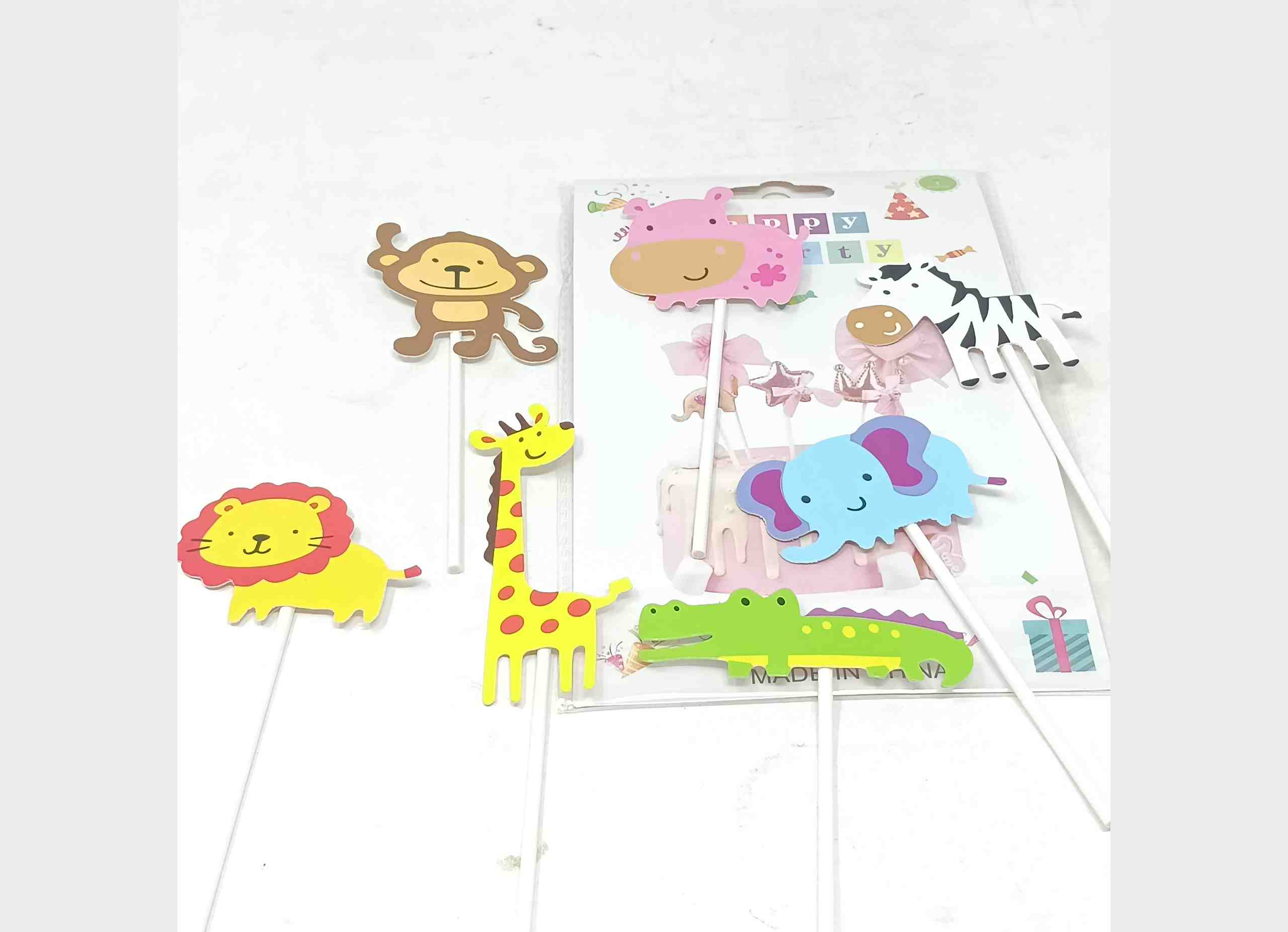 7 Pcs Jungle / Animal Theme Cake Toppers – Sellet