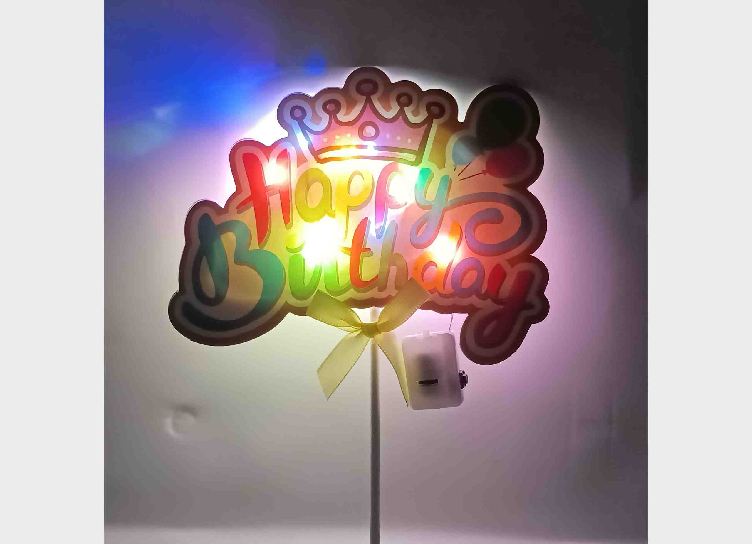 Happy Birthday Cake Topper Led Light – Sellet