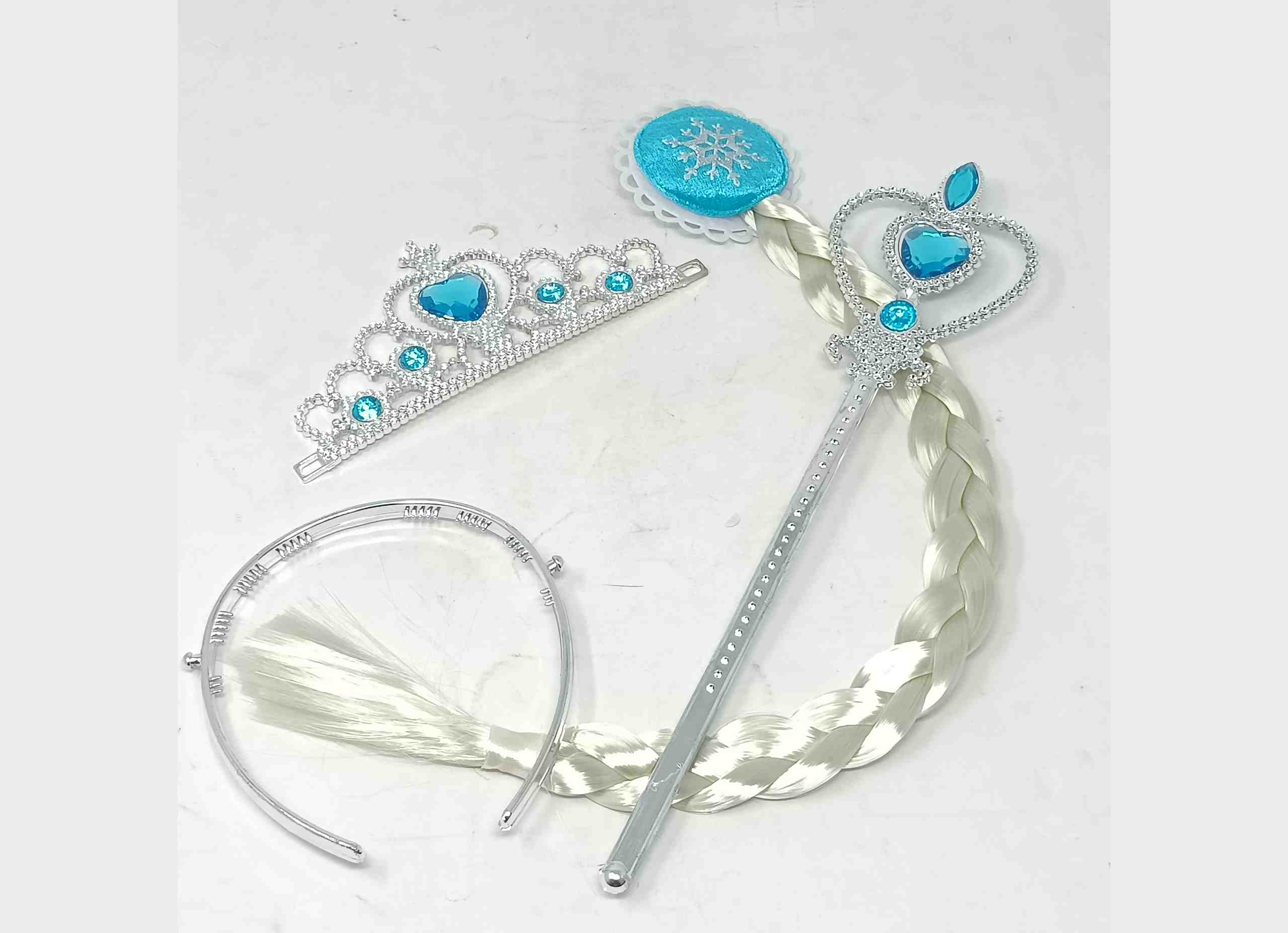 Hair band, crown magic wand, long hair set ( Frozen Princess) – Sellet