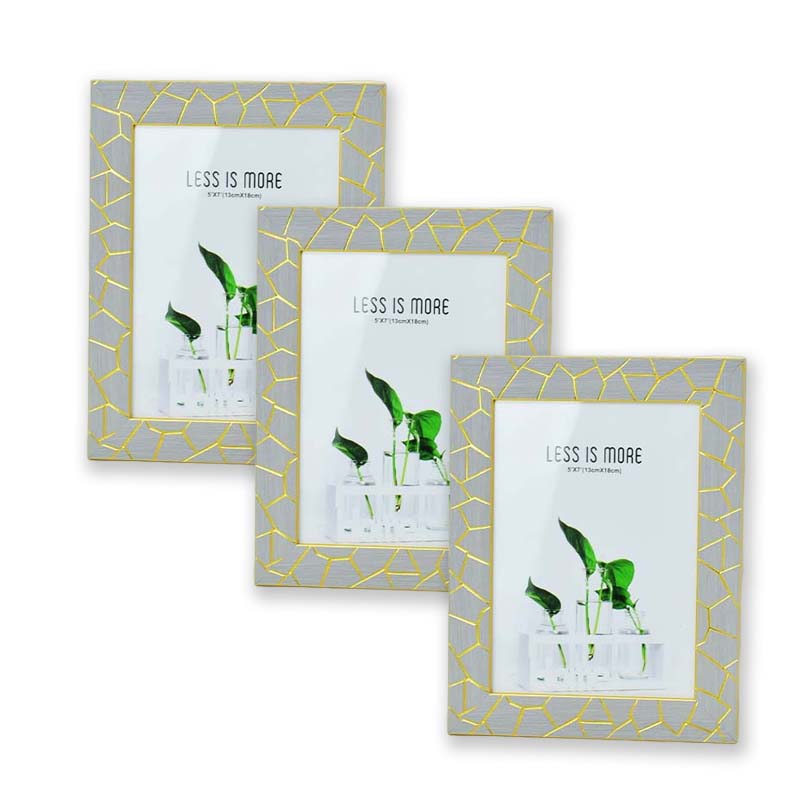 (1 Pcs) Grey Color Photo Frame with Design (6.5*9inch) TILE – Sellet