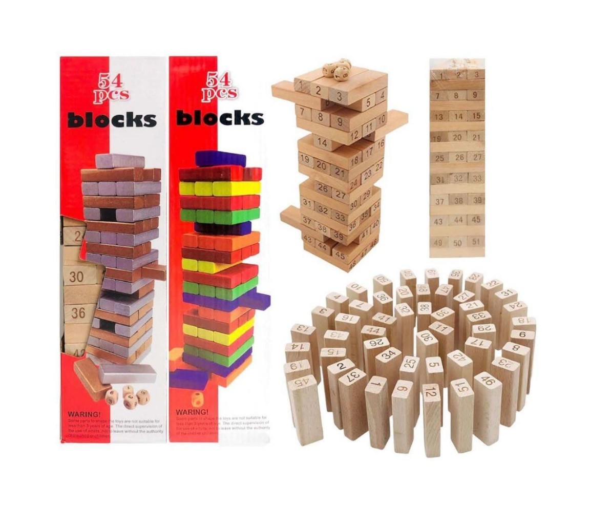 54 Pcs Big Number Zenga Blocks – Sellet