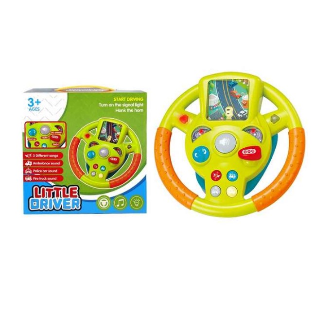Little Driver Steering Wheel Toy with Music, Games & Vehicle Sounds ...