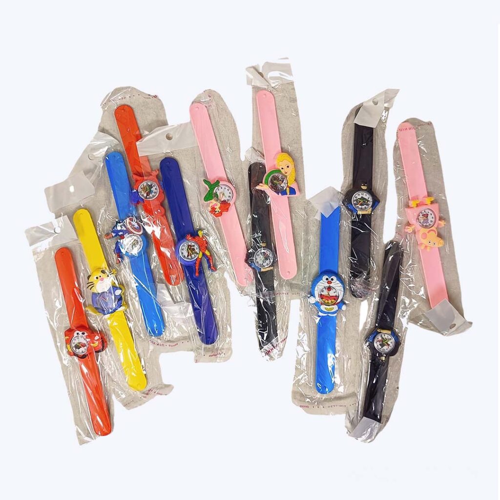 (6 Pcs) Slap Band and Watch Mix Cartoon Design – Sellet
