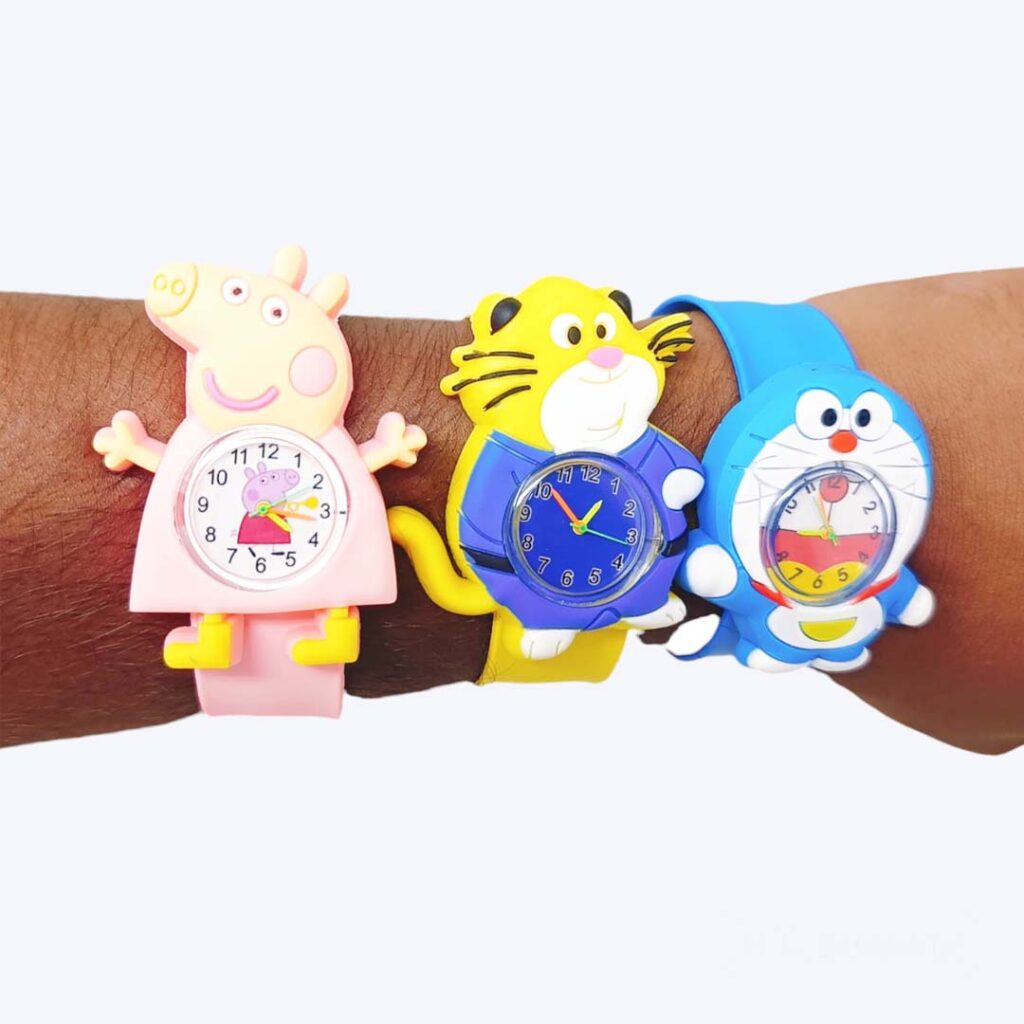 (6 Pcs) Slap Band and Watch Mix Cartoon Design – Sellet