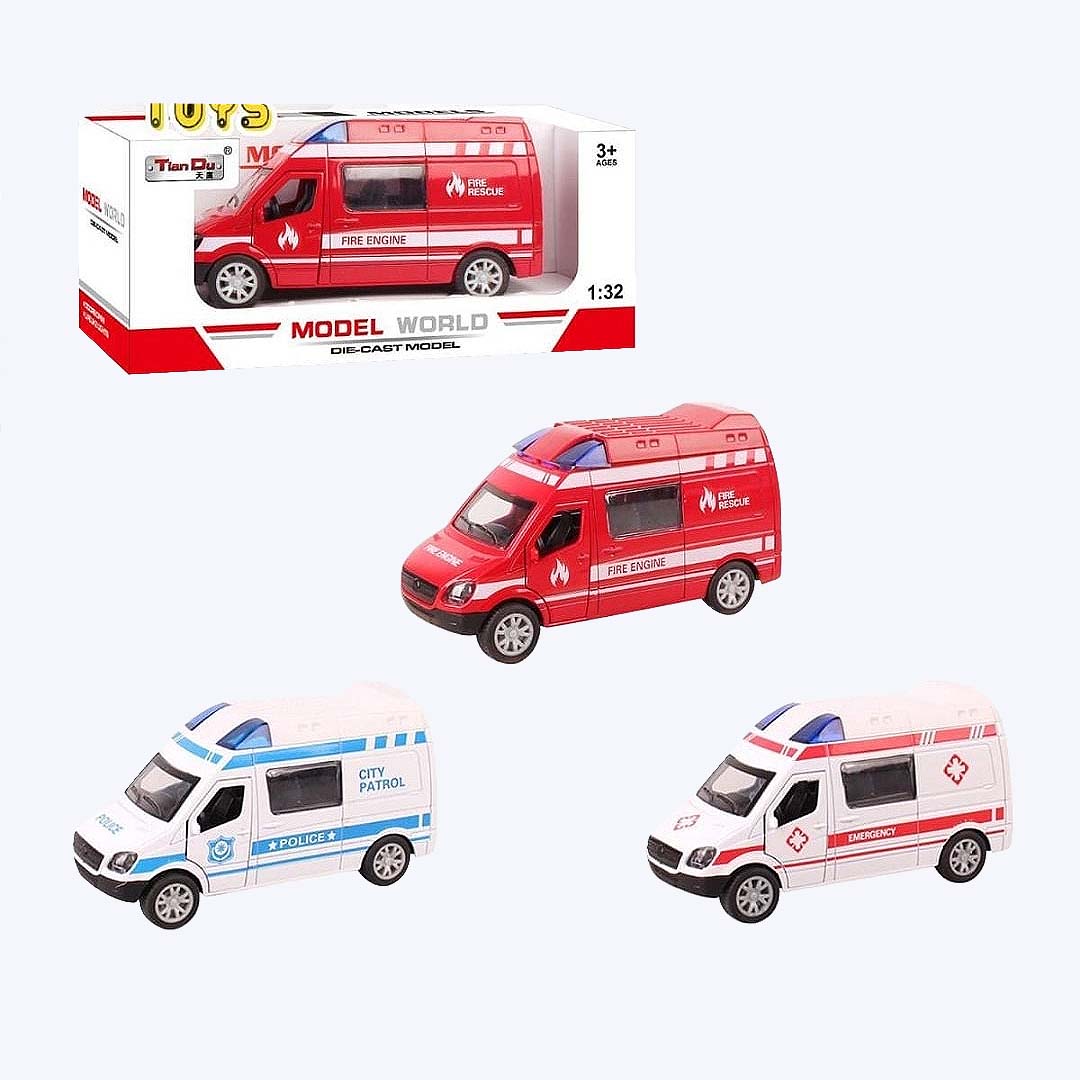 1:32 Small Size Scale Ambulance Die Cast Alloy Metal – Sellet