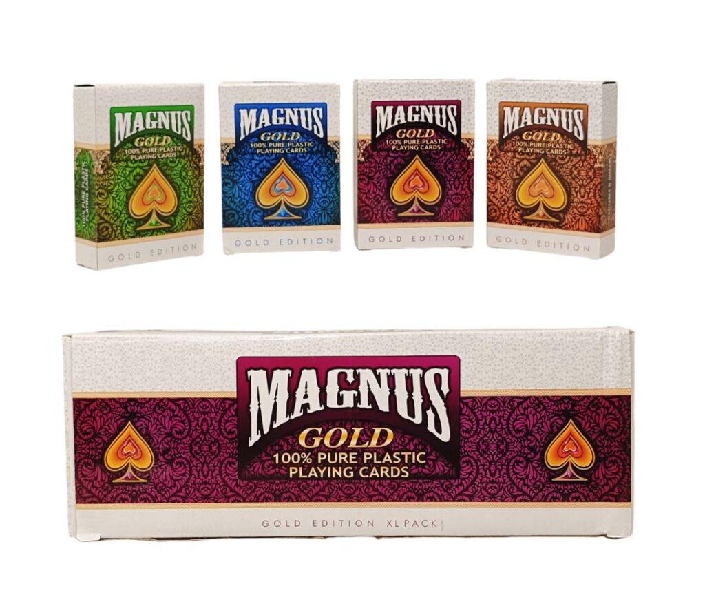 (12 Pcs) Magnus Plastic Gold Edition Playing Cards – Sellet