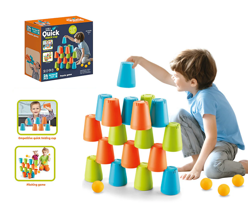 24 Pcs Blocks Quick Stack Cups Game – Sellet