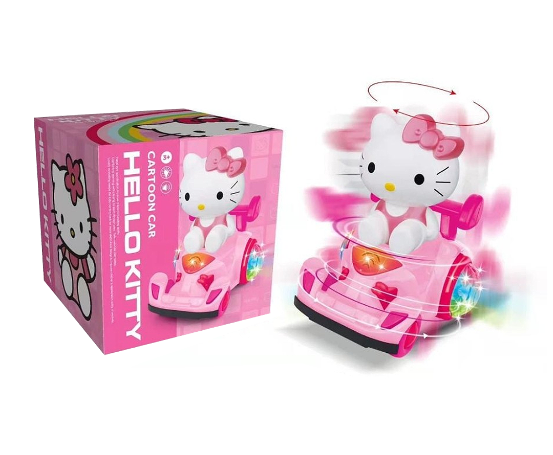 Hello Kitty Cartoon Car with Light and Music – Sellet