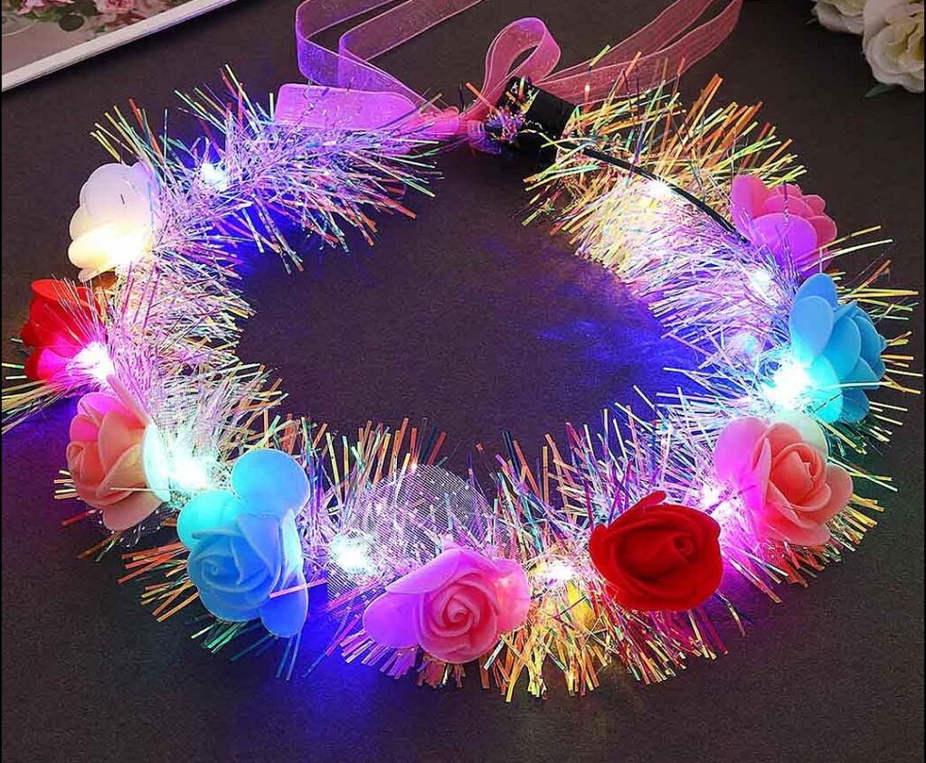 (10 Pcs) Flower Tiara with LED Light – Sellet