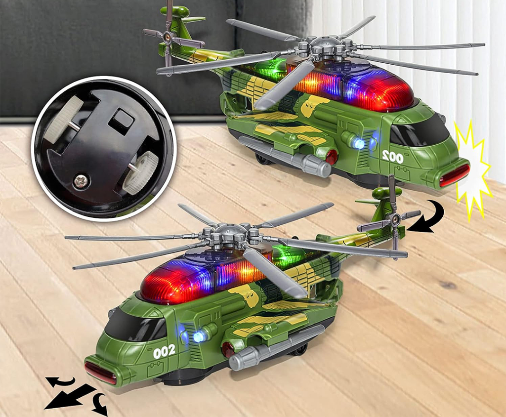 Armed Aircraft Combat Helicopter with Light and Sound – Sellet