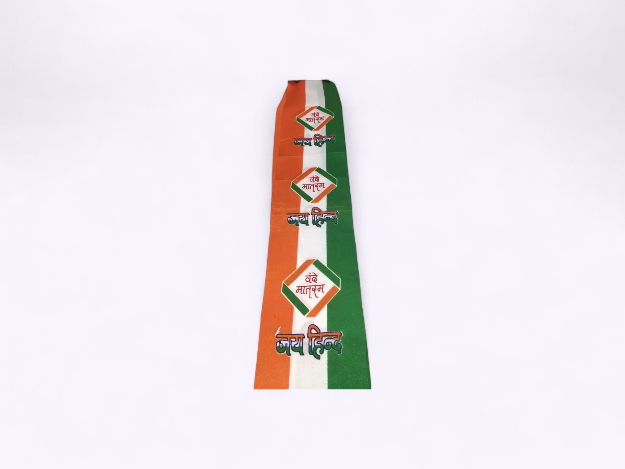 (10 Pcs) 5 Inch Print Satin Cloth Patka Tricolor Sash – (RD) – Sellet